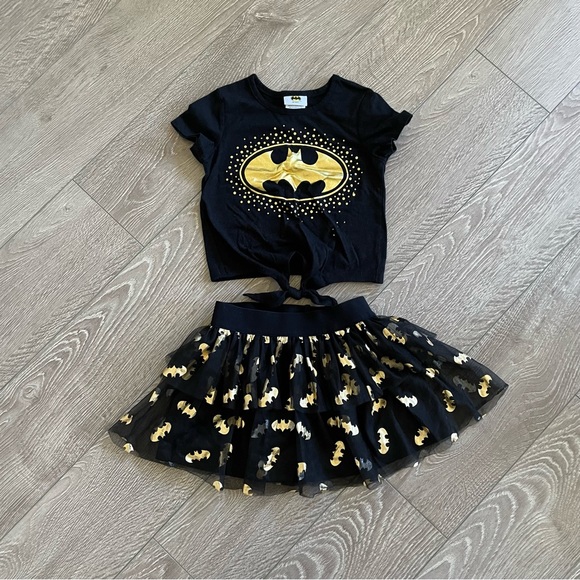 Batman | Matching Sets | New Batman Batgirl Gold Symbol Tutu Costume ...